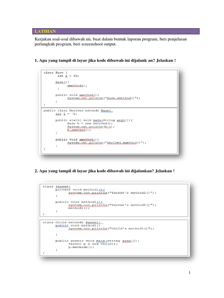Latihan Polimorfisme | PDF | Bisnis | Komputer