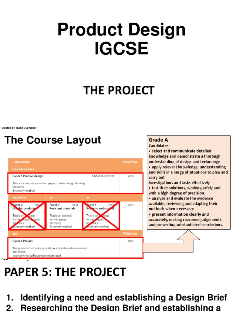 Product Design Igcse: The Project | PDF | Target Audience | Design