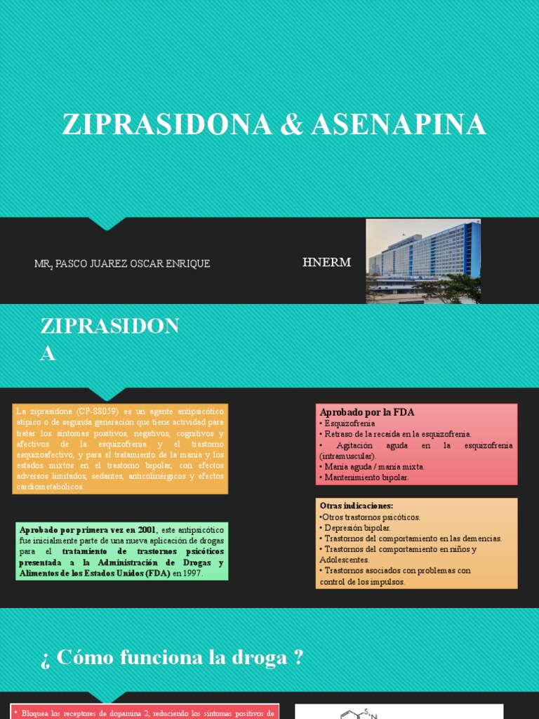 Ziprasidona & Asenapina | PDF | Antipsicótico | Olanzapina