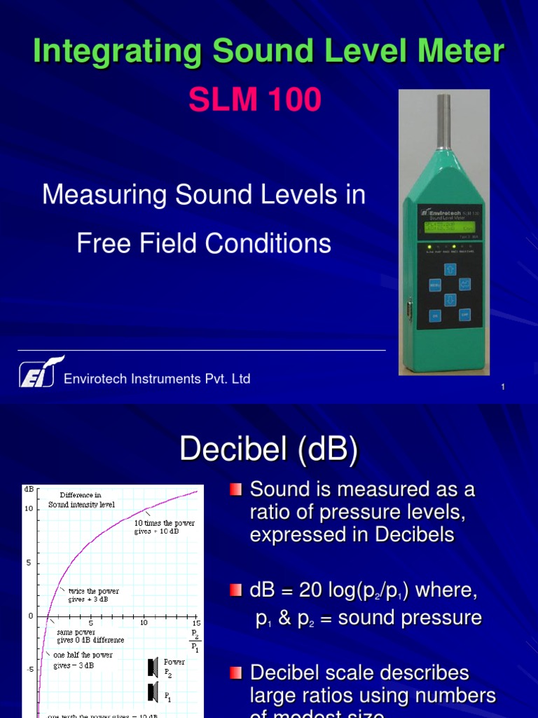 Integrating Sound Level Meter: Measuring Sound Levels in Free Field ...