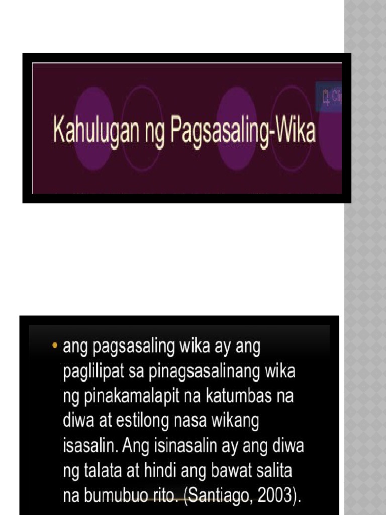 Ang Teorya Sa Pagsasalin | PDF