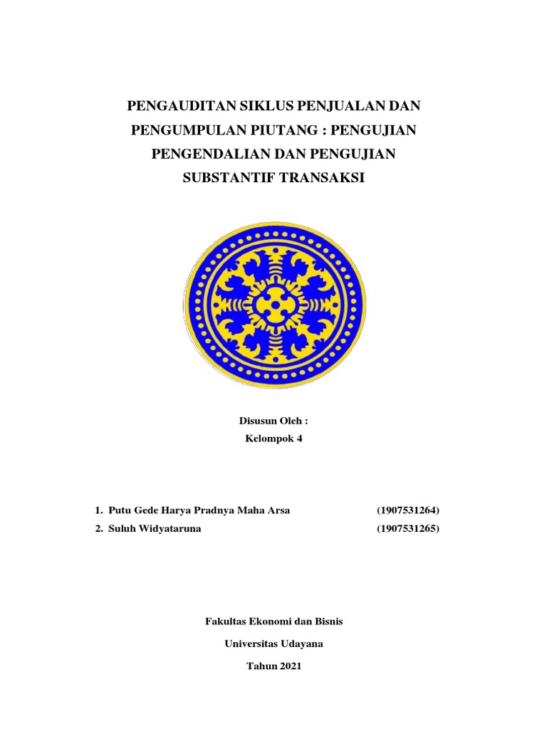 Kelompok 4 - RPS 4 - Pengauditan II | PDF