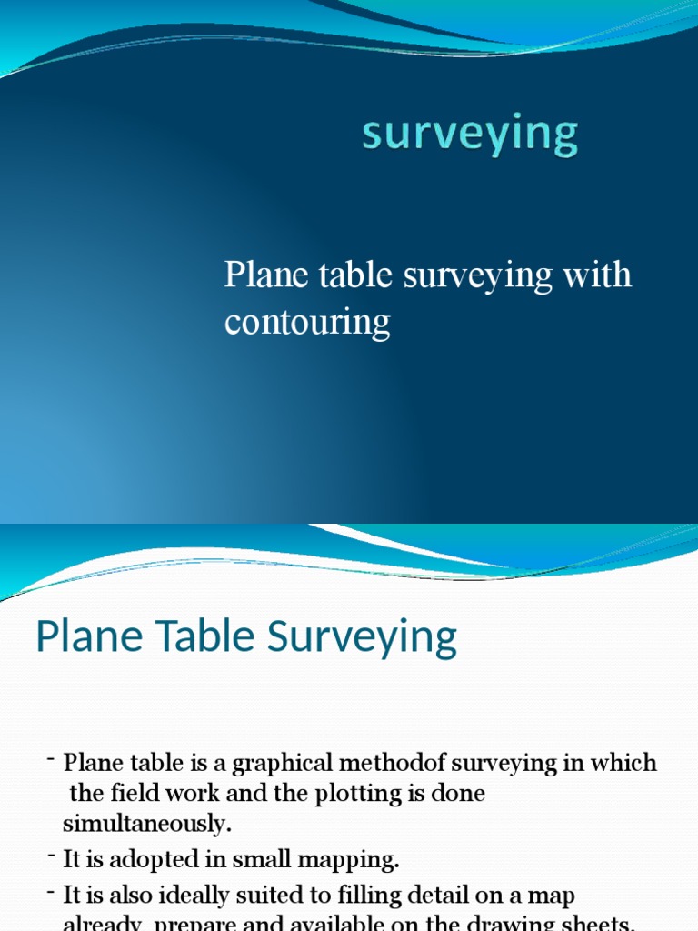 Plane Table Surveying Techniques | PDF | Surveying | Compass