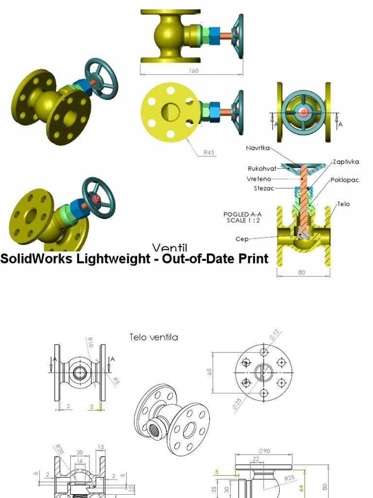 Solidworks Lightweight - Out-Of-Date Print: Ventil | PDF