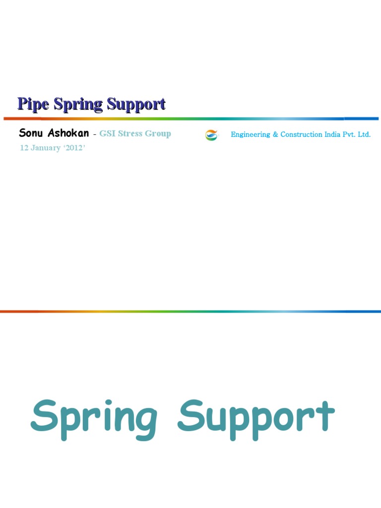 Pipe Spring Support Guide | PDF | Mechanical Engineering | Manufactured ...