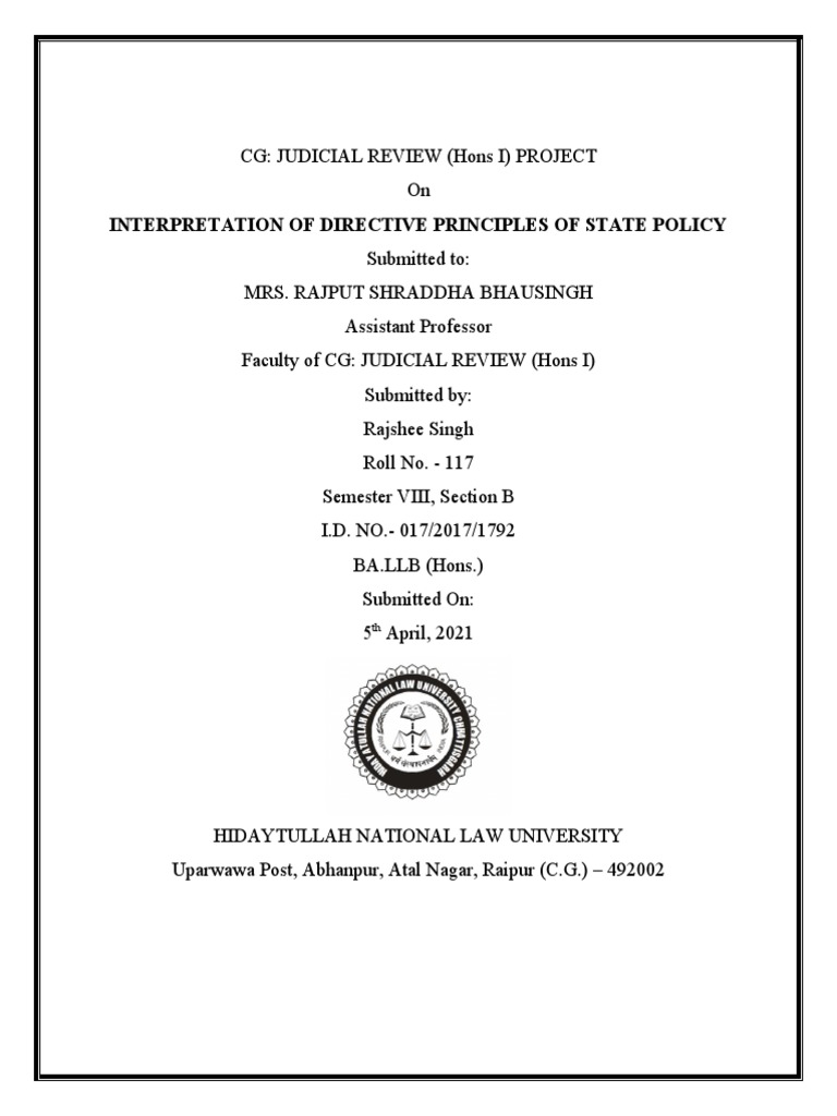 Judicial Review Project | PDF | Government | Social Institutions