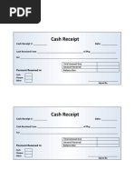 Cash Payment Receipt Template | PDF | Finance & Money Management