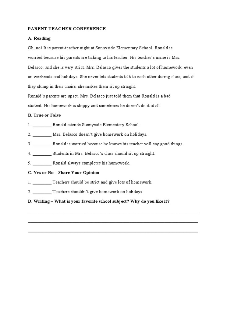 Parent-Teacher Conference Insights | PDF