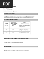 CA Inter Resume Format | PDF | Cognition | Cognitive Science