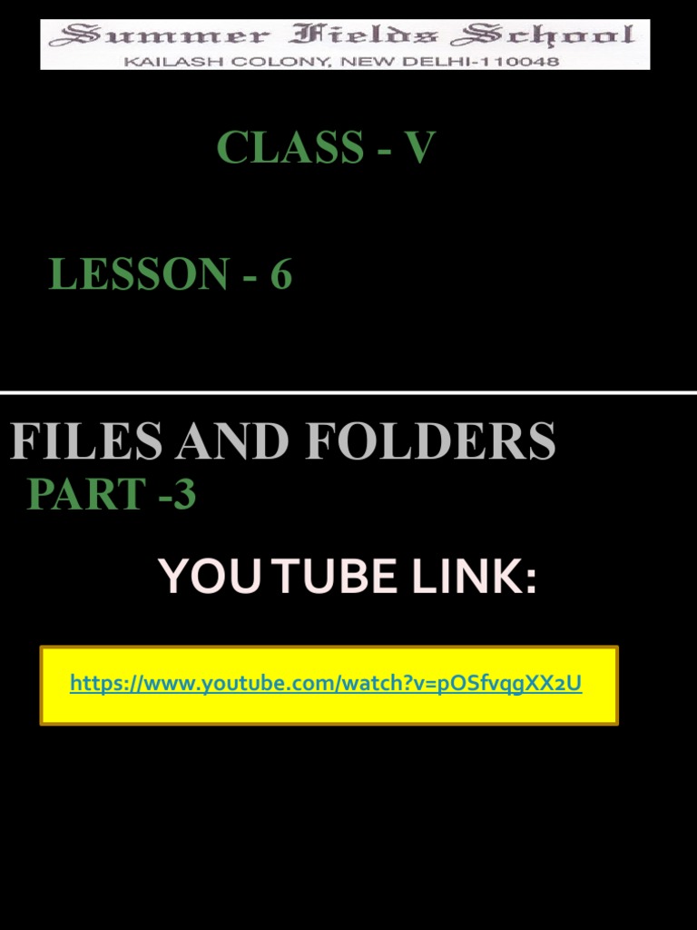 Class 5 PPT of Files and Folderworkbook | PDF