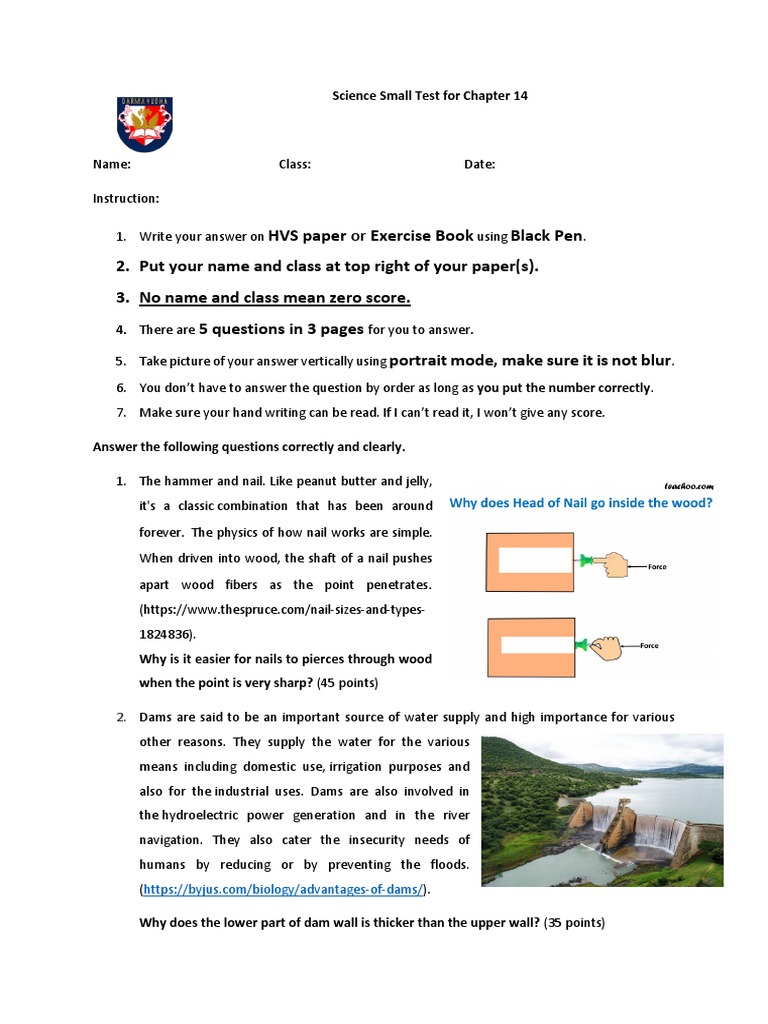 NASA Science Test Instructions | PDF | Space Shuttle | Force