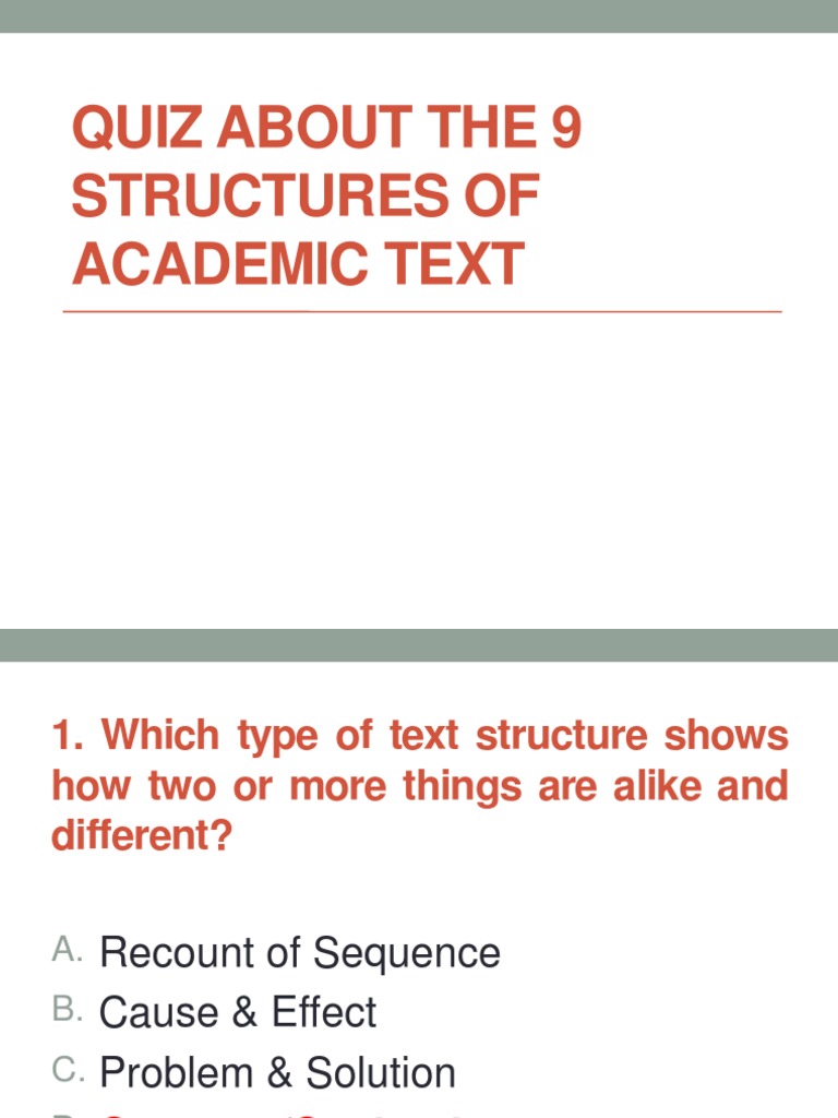 Quiz (Structure) | PDF