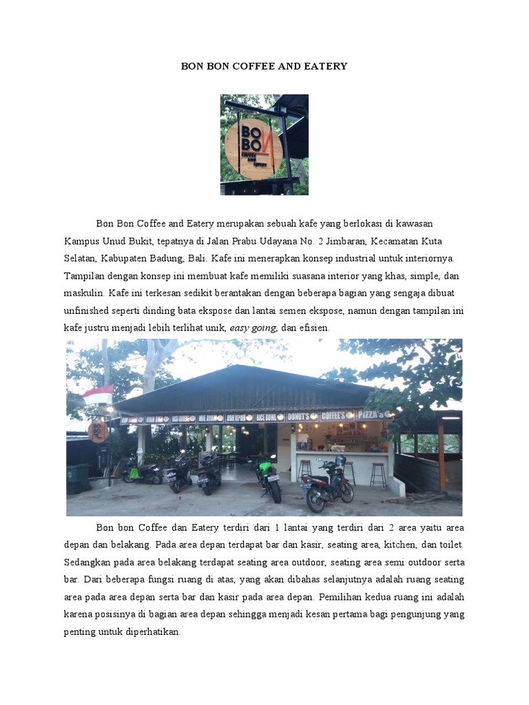 Desain Interior Bon Bon Coffee | PDF | Griya & Taman