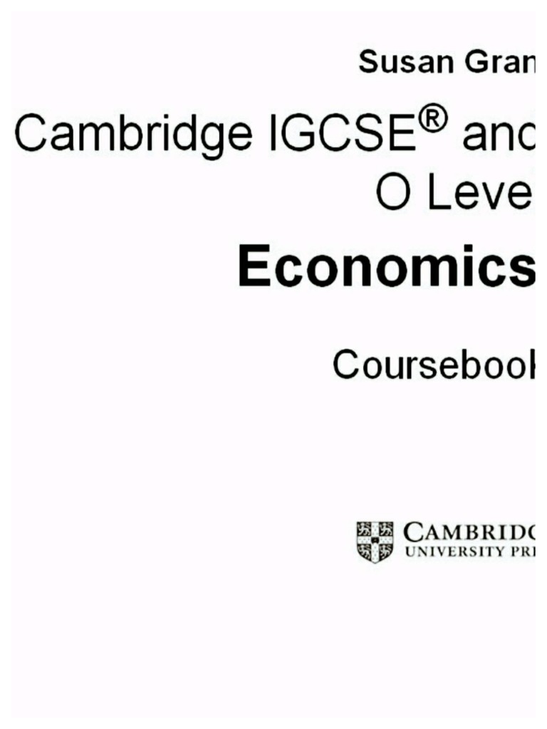 IGCSE Economics Coursebook | PDF | Price Elasticity Of Demand ...