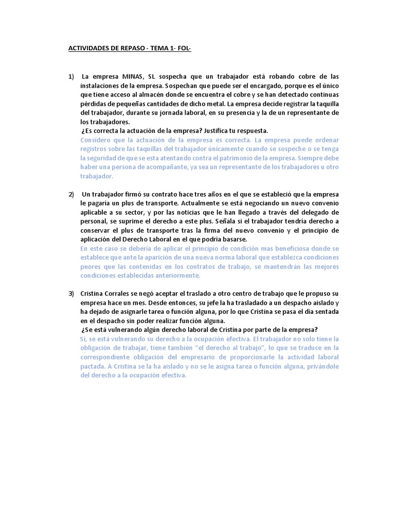 Actividades de Repaso Fol T1 | PDF | Justicia | Crimen y violencia