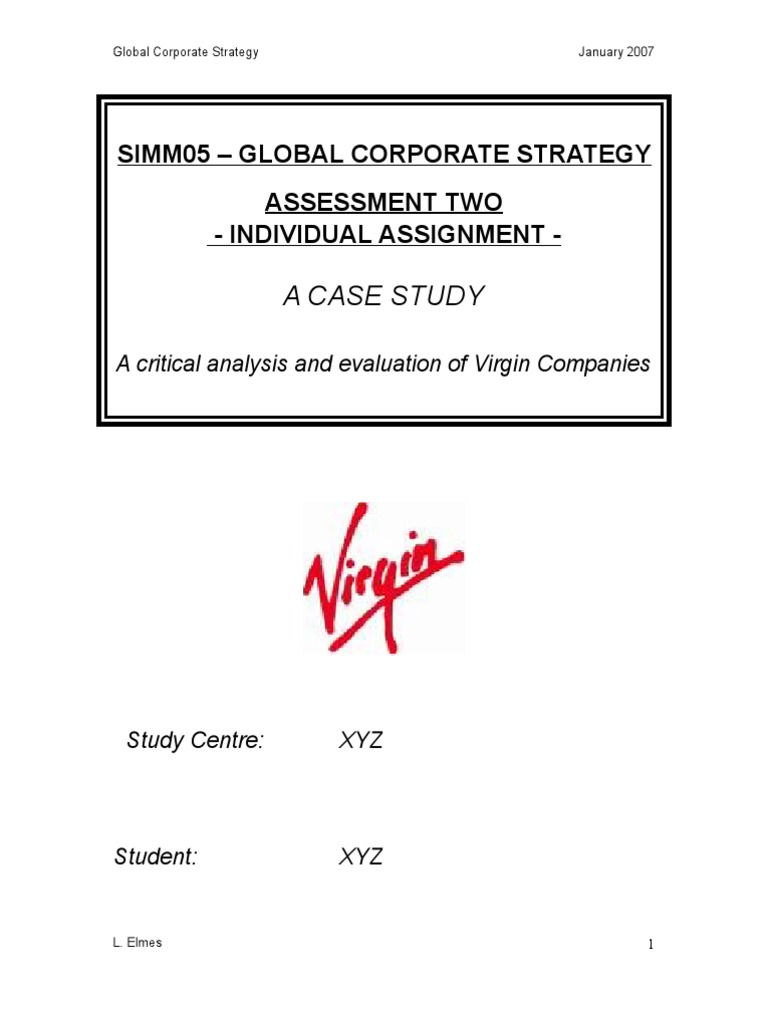 A Case Study: Simm05 - Global Corporate Strategy Assessment Two ...