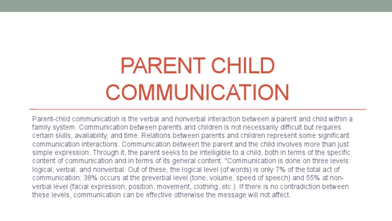 Parent-Child Communication | PDF
