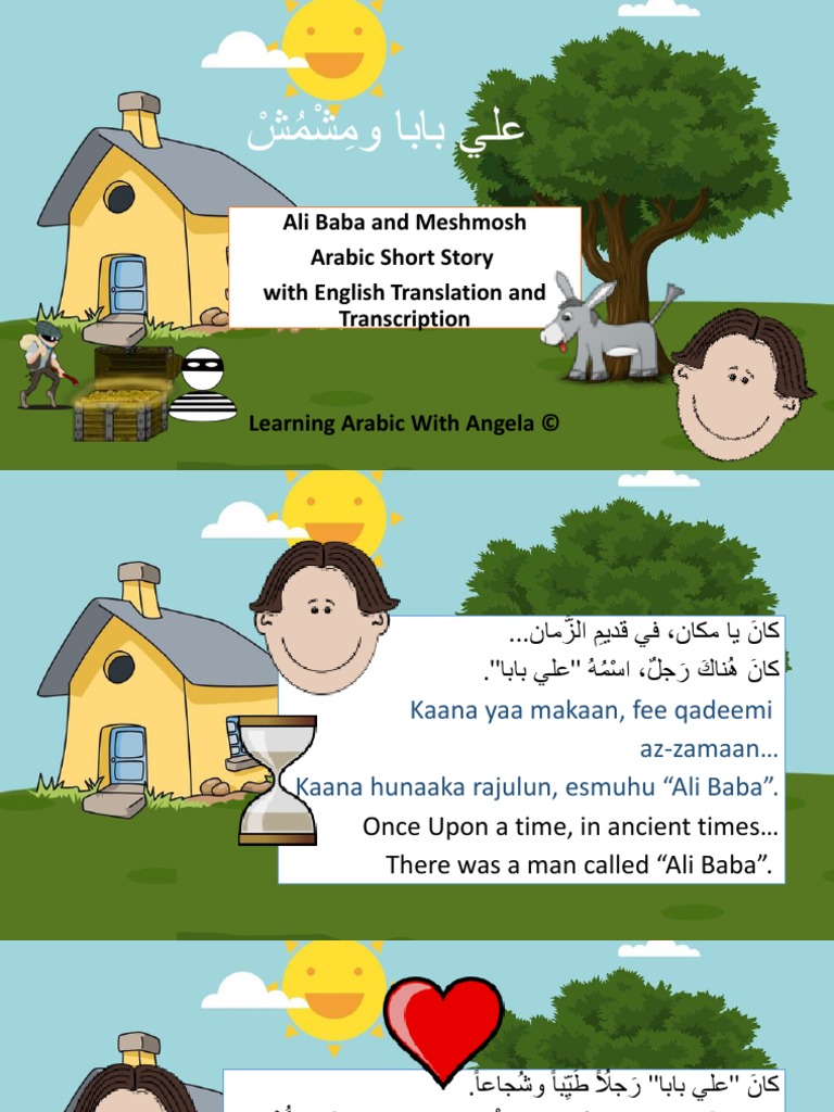 Ali Baba and Meshmosh Short Arabic Story With English Translation in ...