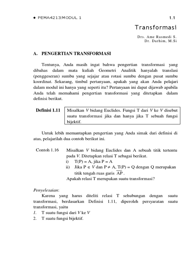 Materi Transformasi | PDF