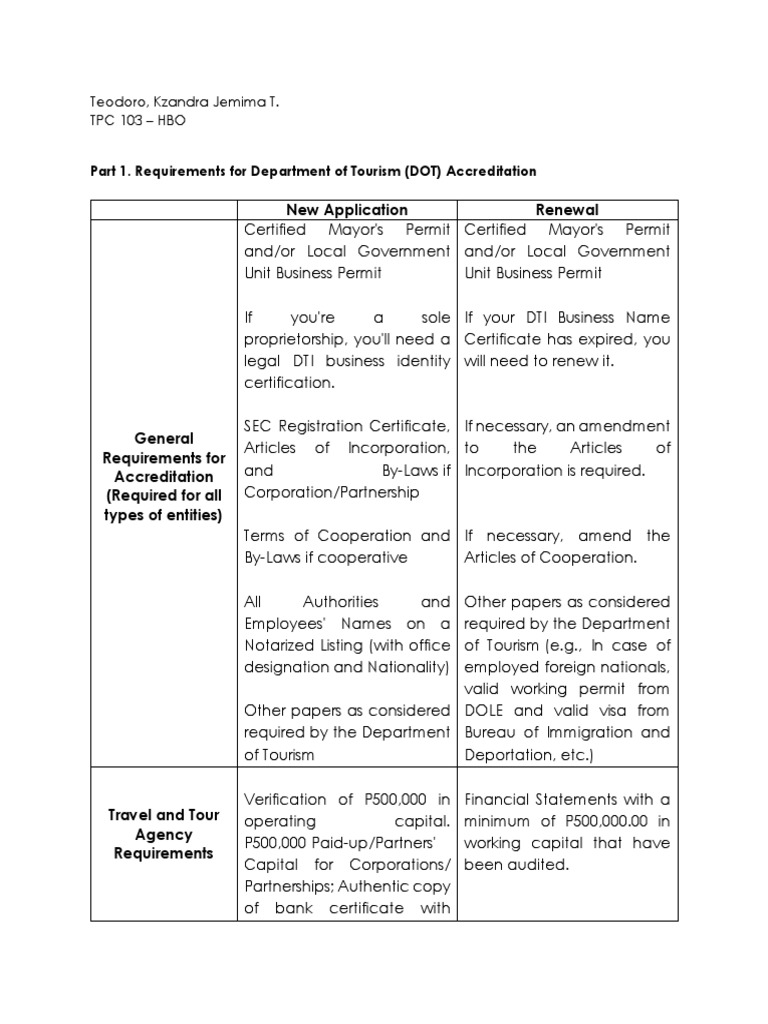 DOT Accreditation Requirements for Travel Agencies | PDF | Safety ...