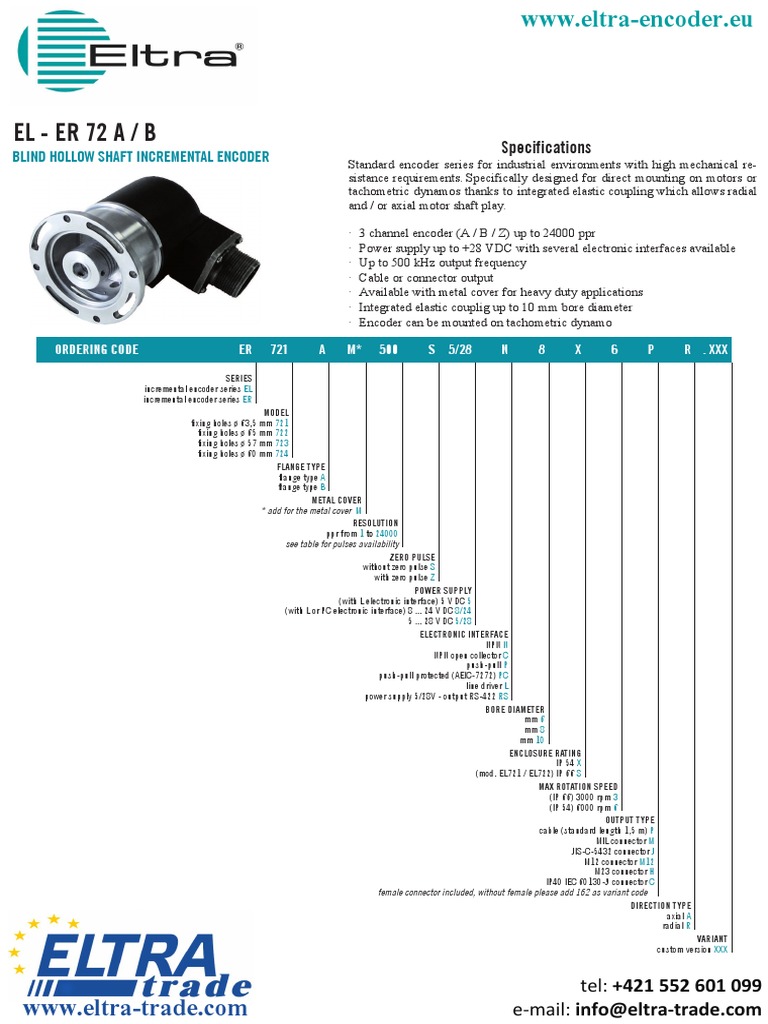 El - Er 72 A / B: Specifications | PDF | Electric Generator | Power Supply