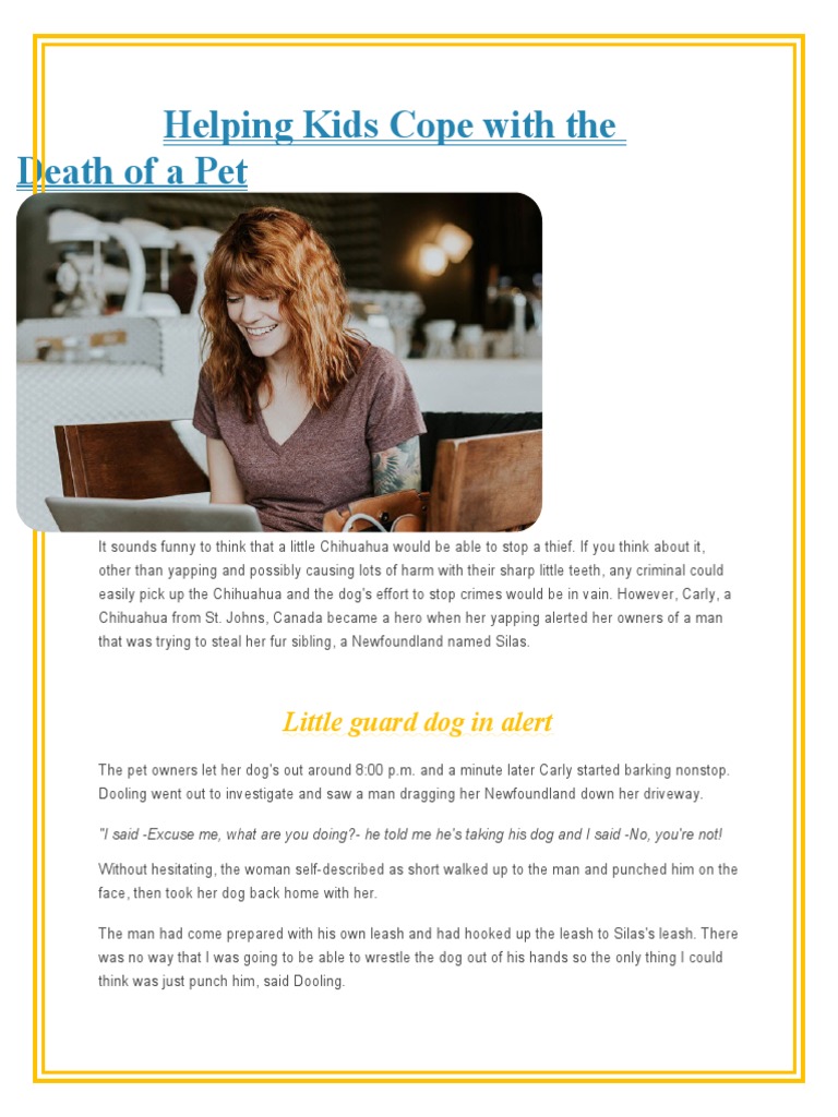 Helping Kids Cope With The Death of A Pet | PDF