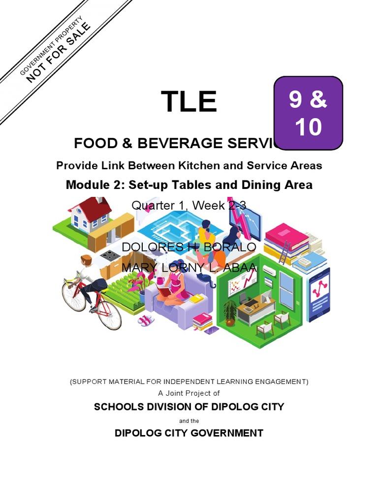 Food & Beverage Services: Module 2: Set-Up Tables and Dining Area | PDF ...