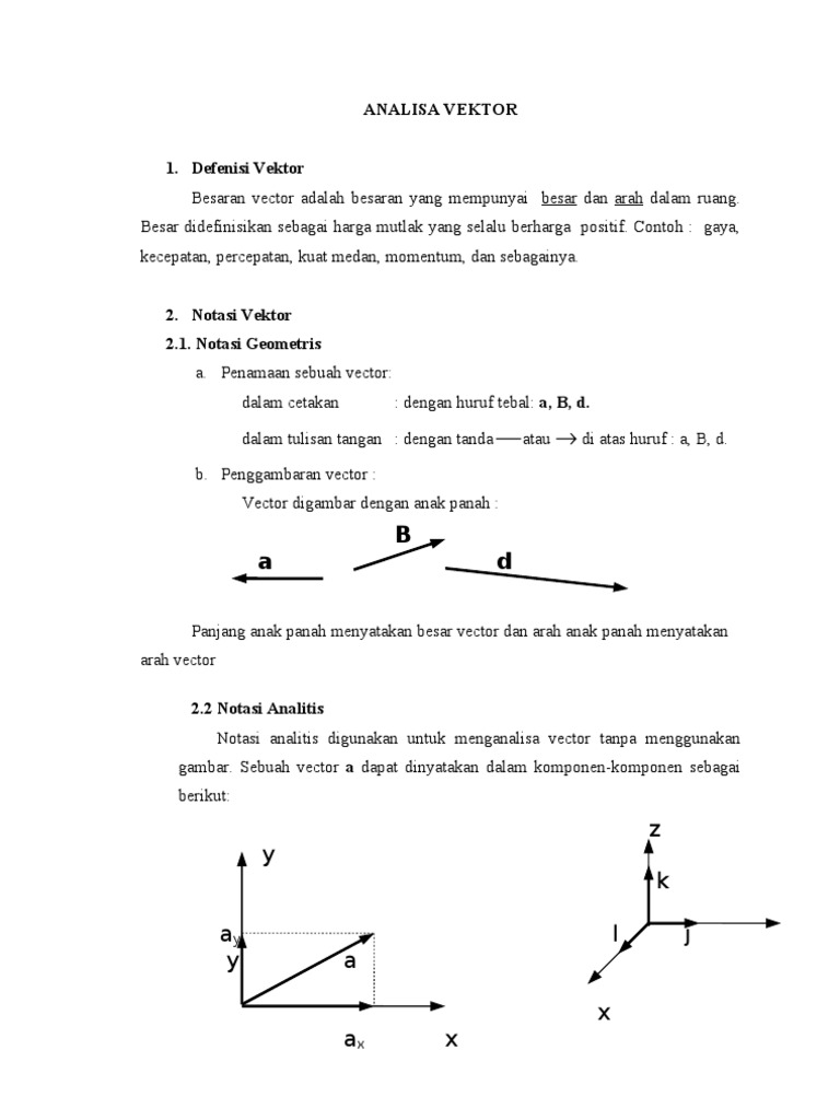 Analisa Vektor | PDF
