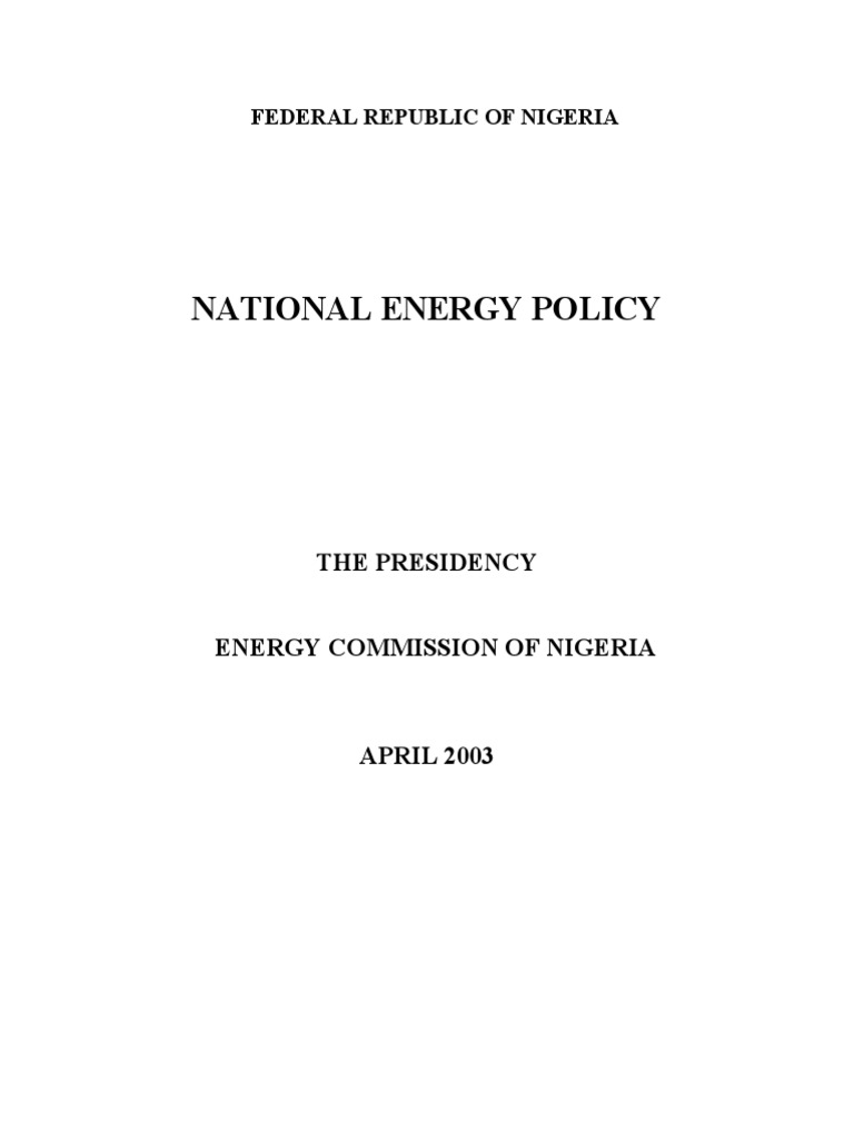 National Energy Policy 2003 | PDF | Hydroelectricity | Petroleum
