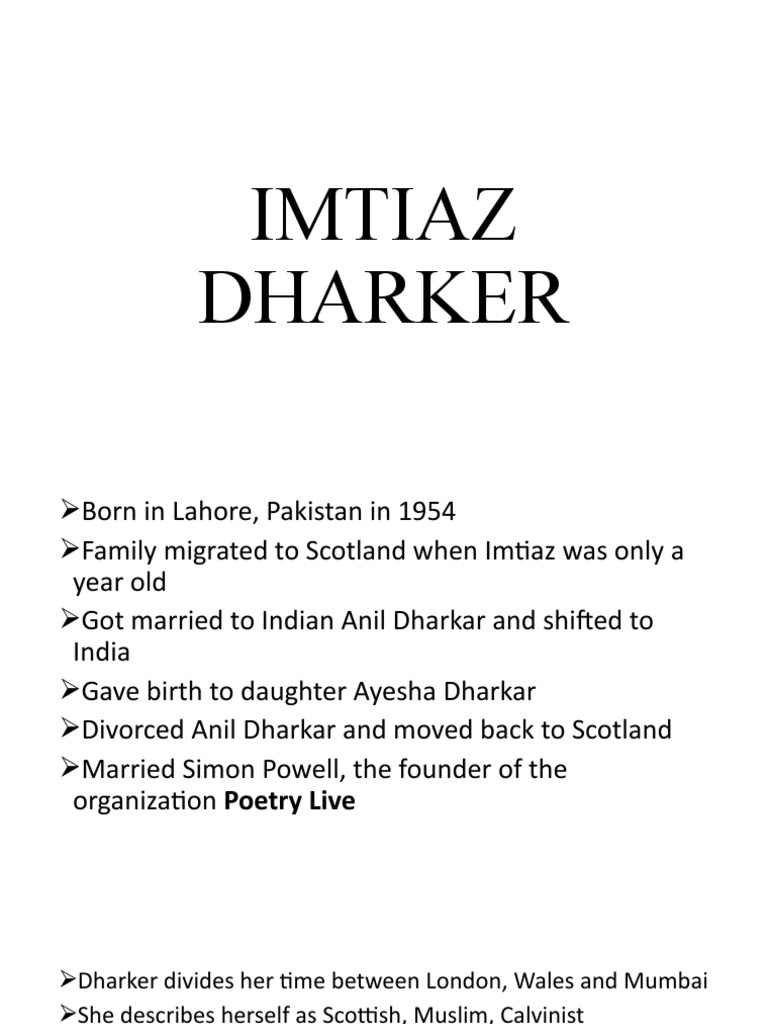 Imtiaz Dharker