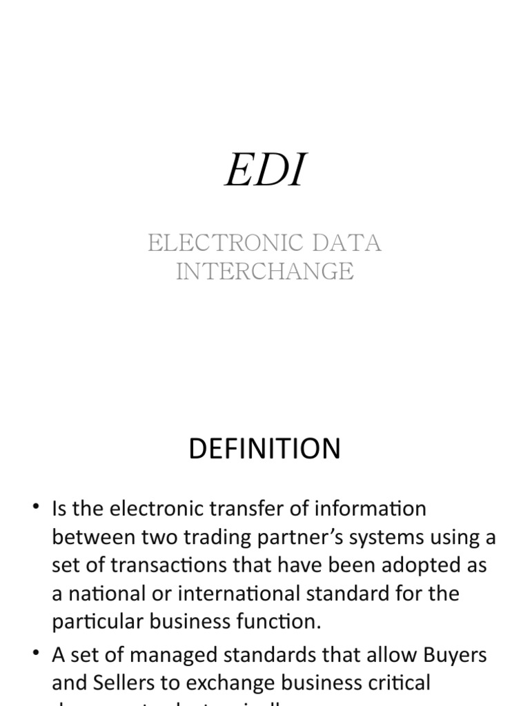 Electronic Data Interchange | PDF | Electronic Data Interchange | Computing