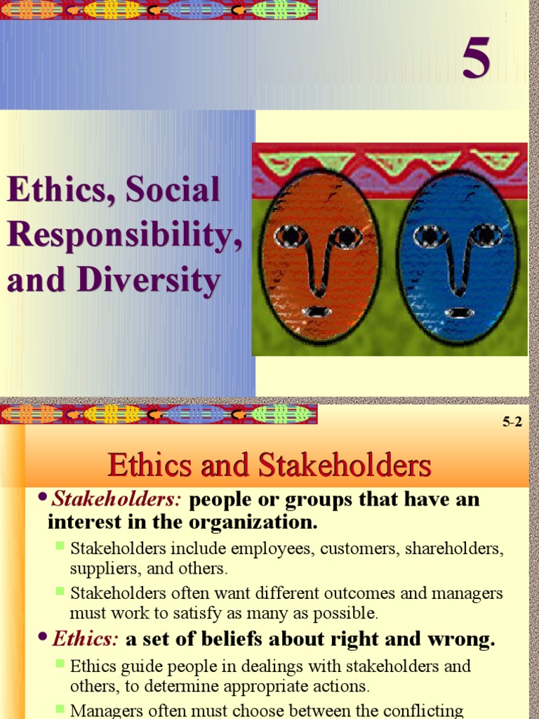 Ethics and Diversity in Management | PDF | Stakeholder (Corporate) | Bias