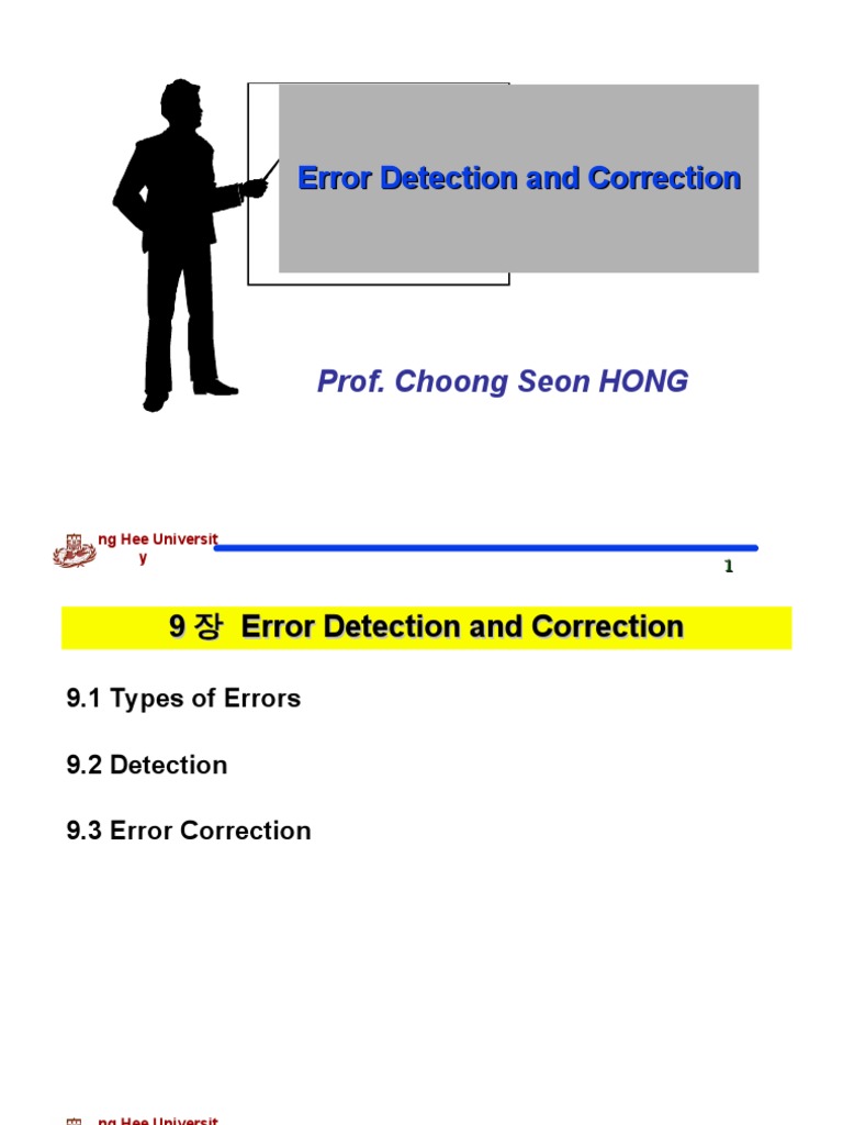 Chapter9 Error Detection And Correction Pdf Fault Tolerance Error Detection And Correction