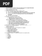 Digital Literacy Level 5 | PDF | Computer Data Storage | Random Access Memory