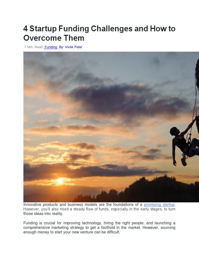 4 Startup Funding Challenges and How To Overcome Them | PDF | Venture ...