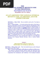NATIONAL INTERNAL REVENUE CODE OF 1997 As Amended by Republic Act | PDF ...