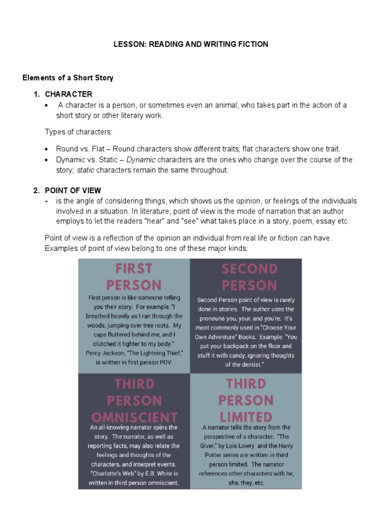 Lesson: Reading and Writing Fiction | Download Free PDF | Plot ...