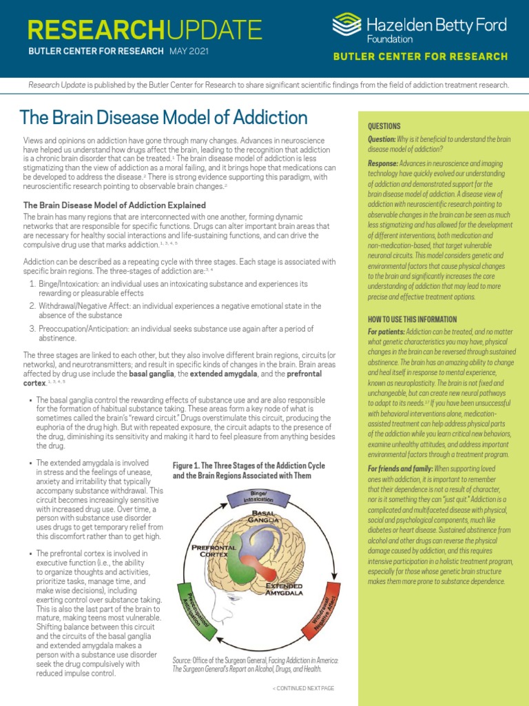 The Brain Disease Model of Addiction: Butler Center For Research May ...