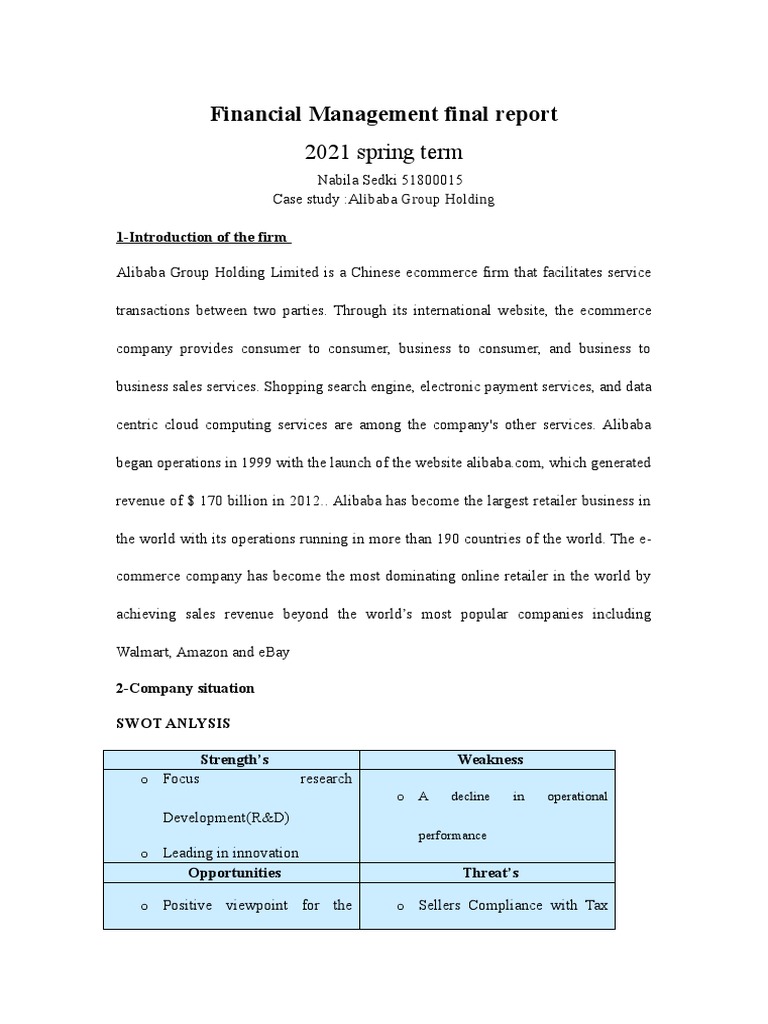 Alibaba Group Financial Performance Analysis | PDF | Alibaba Group | E ...