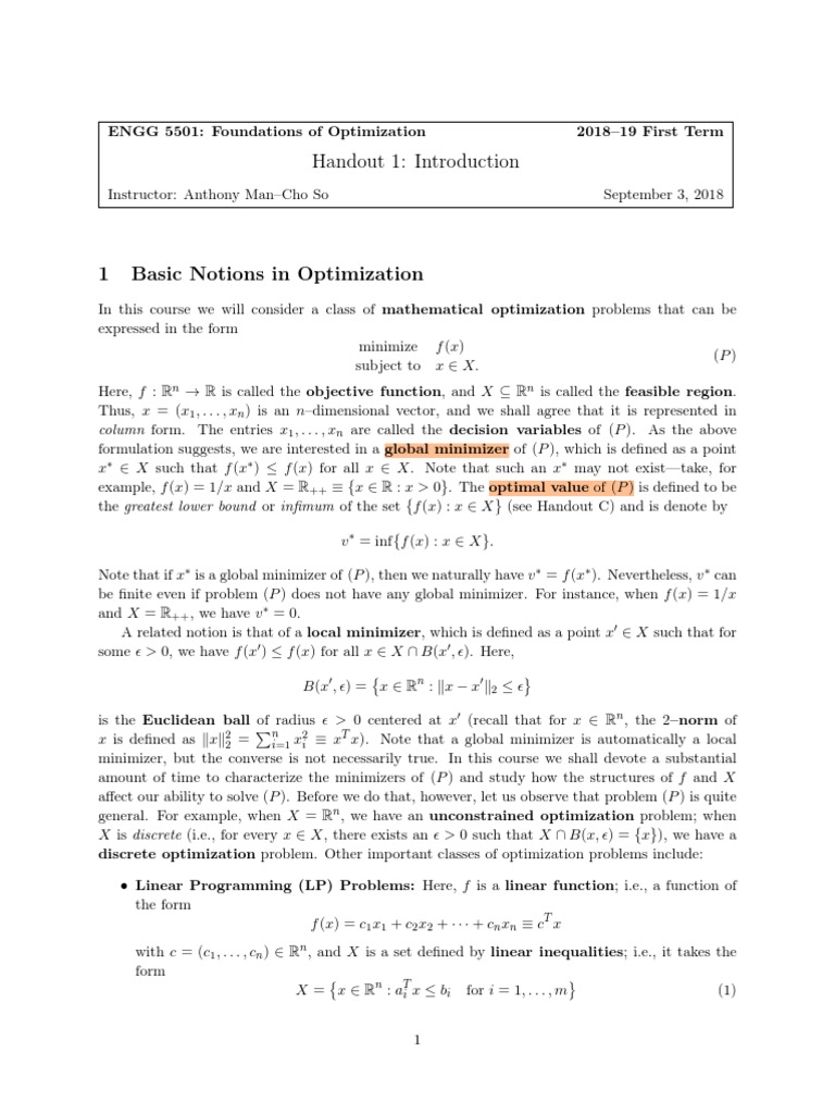 Handout 1: Introduction: N N 1 N 1 N ++ | PDF | Mathematical ...