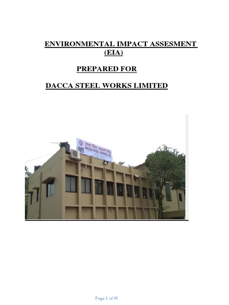 Dacca Steel Works Limited | PDF | Environmental Impact Assessment ...
