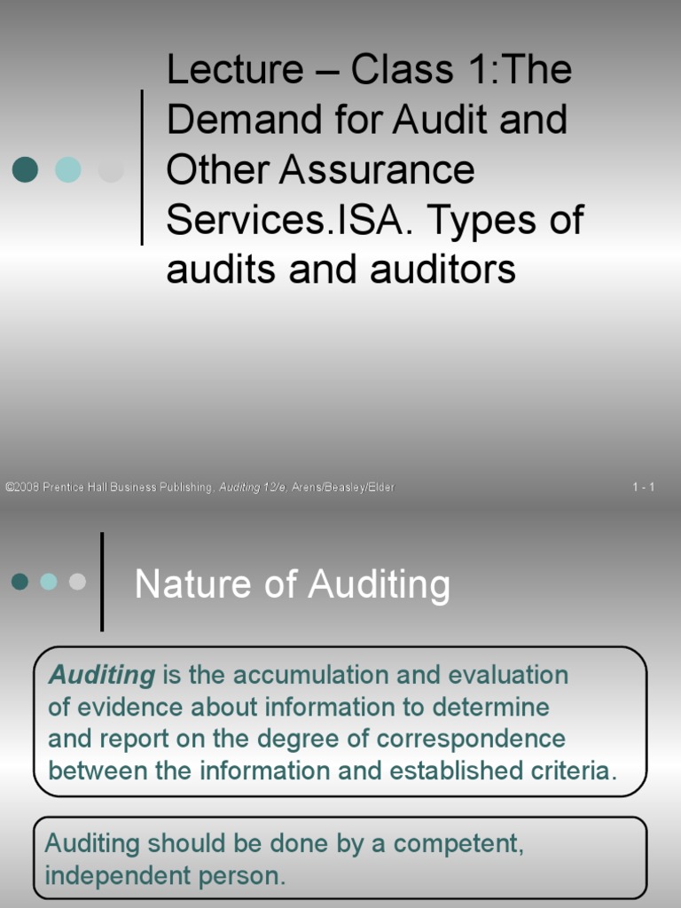 Lecture 1 Audit | PDF | Audit | Accounting