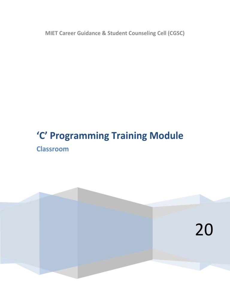 C Programming Training Module Pdf C Programming Language Pointer Computer Programming