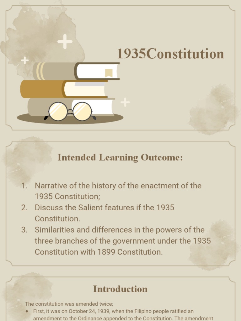 1935 Constitution | PDF | Constitutional Amendment | Social Institutions