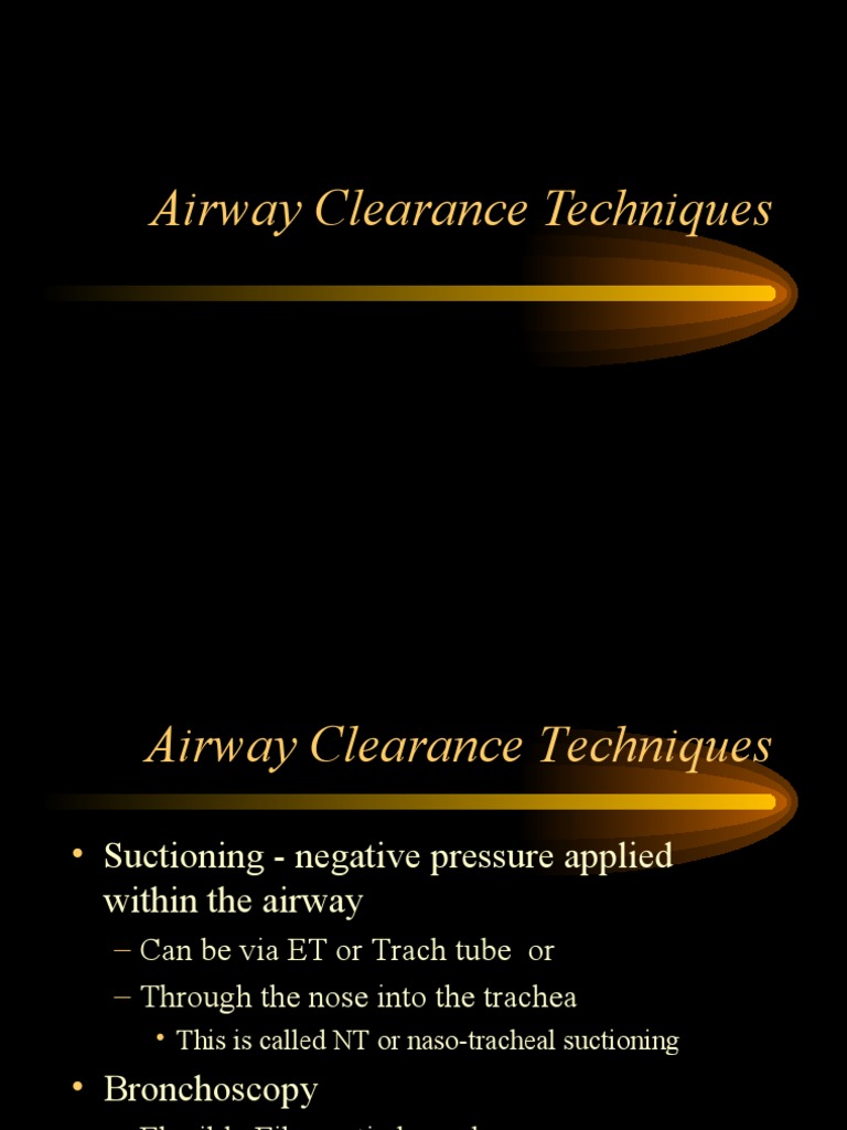 Airway Clearance | PDF | Clinical Medicine | Respiratory Tract