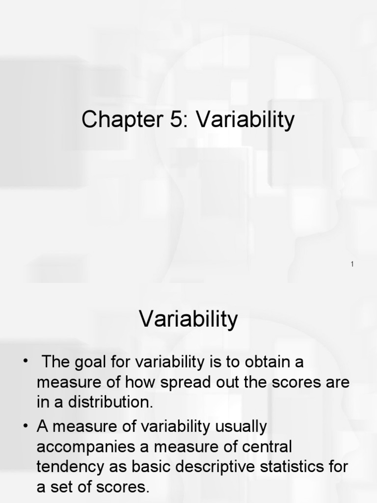 Chapter5 Measures of Variability | PDF | Variance | Standard Deviation
