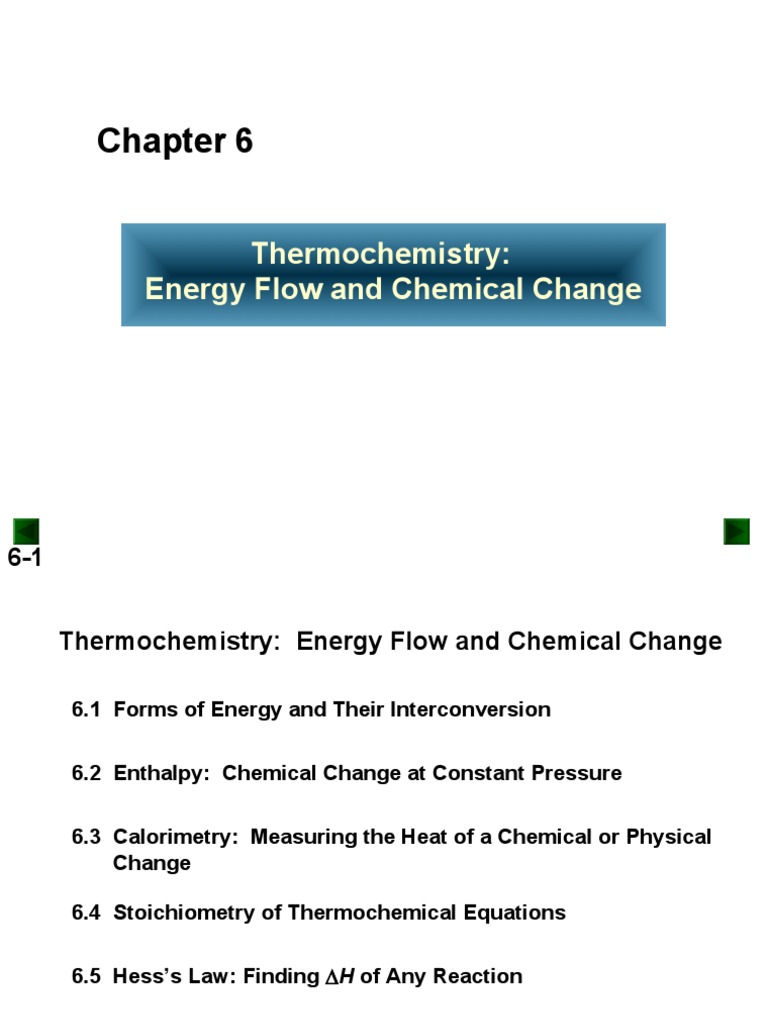 Thermochemistry: Energy Flow and Chemical Change | PDF | Heat | Enthalpy