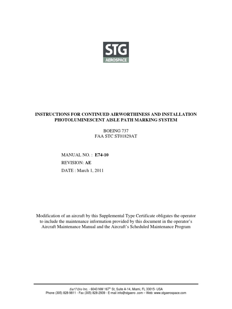STG Photoluminescent System | PDF | Lighting | Aviation