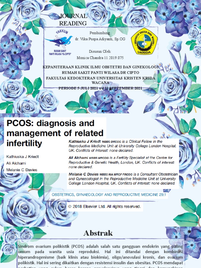 Journal - PCOS Diagnosis and Management of Related Infertility - Monica ...