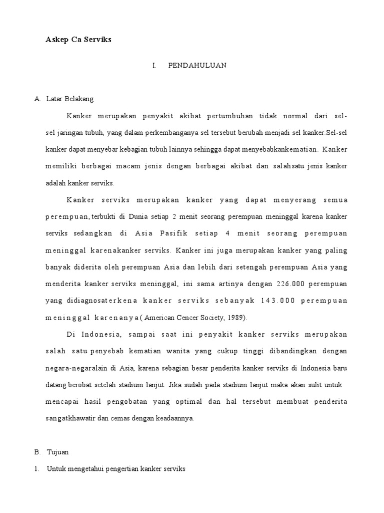 Askep CA Serviks | PDF